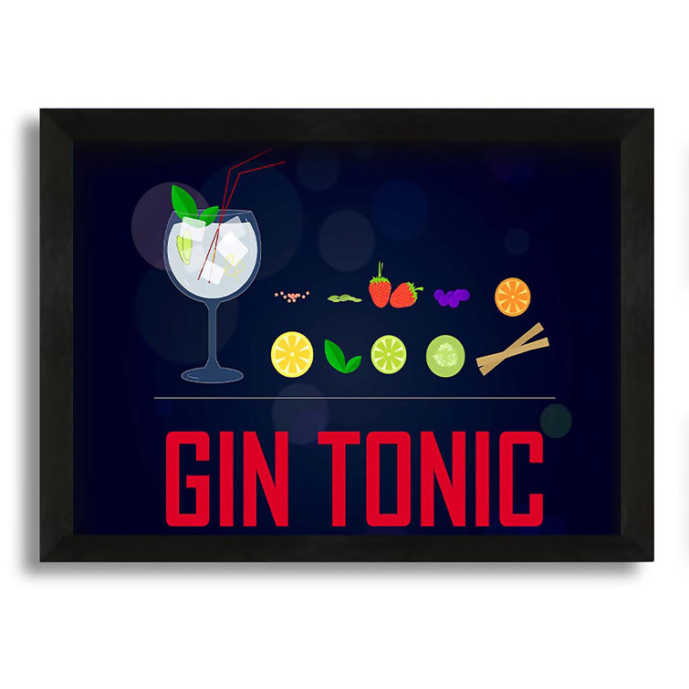 Ebern Designs Gin And Tonic - Single Picture Frame Art Prints on Canvas | Wayfair.co.uk